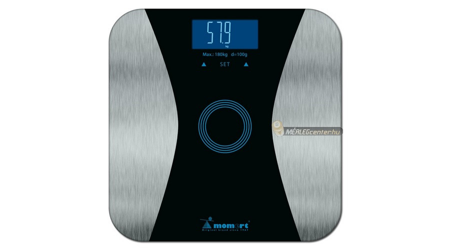 Momert 5876 digitális személymérleg, testzsír/testvíz méréssel