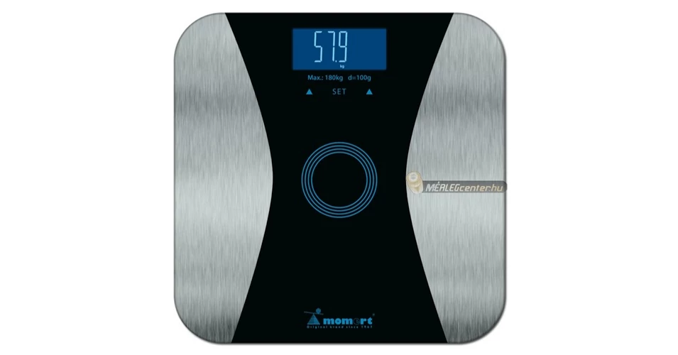 Momert 5876 digitális személymérleg, testzsír/testvíz méréssel